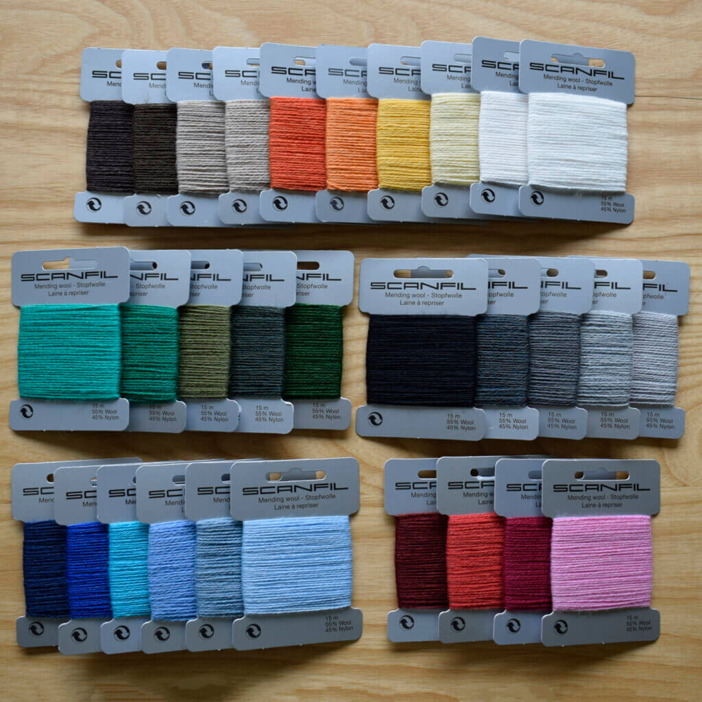 Scanfil Mending Wool 2-Ply – 55% Wool 45% Nylon Blend – 15m - The Frog ...